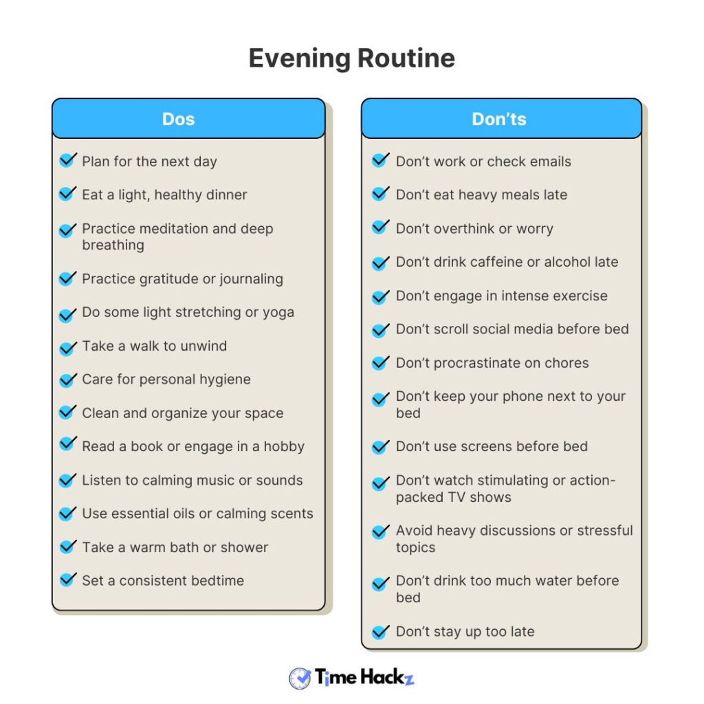 Proven Evening Routine Ideas and Tips for Success and Wellness