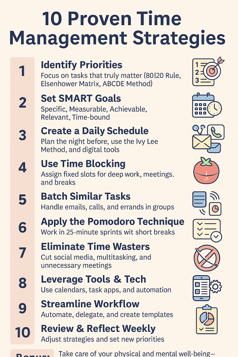 10 Proven Time Management Strategies to Make Time for Your Priorities